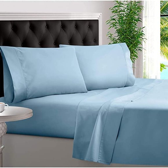 Bedding | Full Light Blue 6 Piece Cooling Bamboo Sheet Set | Poshmark